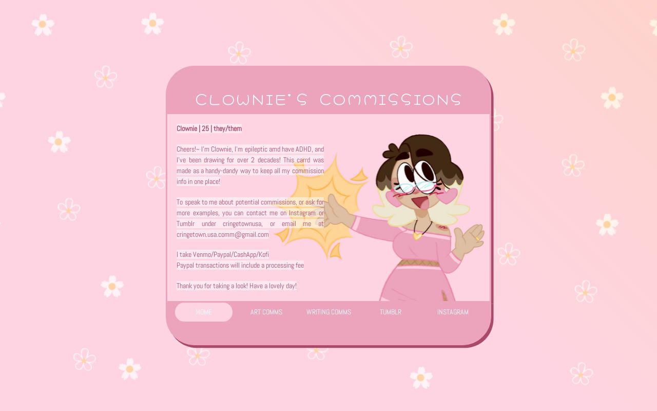Clownie's Commissions